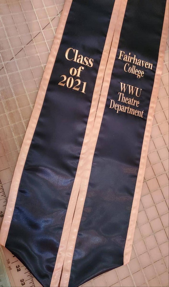 A Custom Satin Graduation Sash & Stoles Graduation Gifts - Etsy