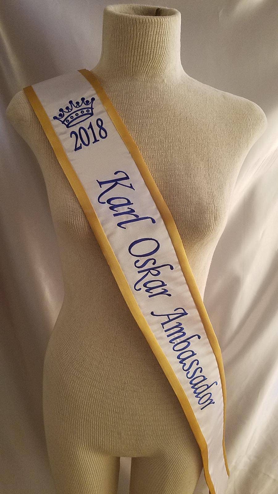 Custom Embroidered Sash With Trim - Etsy