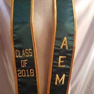 A Custom Satin Graduation Sash & Stoles Graduation Gifts - Etsy