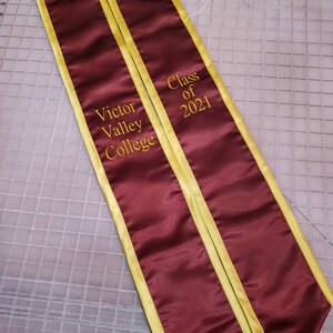A Custom Satin Graduation Sash & Stoles - Graduation Gifts - Satin Grad ...