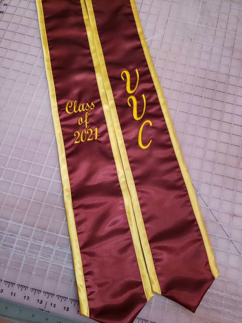A Custom Satin Graduation Sash & Stoles Graduation Gifts - Etsy