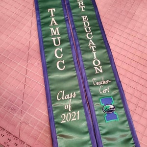 TAMUCC 2026 Custom Embroidered Stole - Etsy