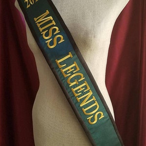 Custom Embroidered Sash With Trim - Etsy