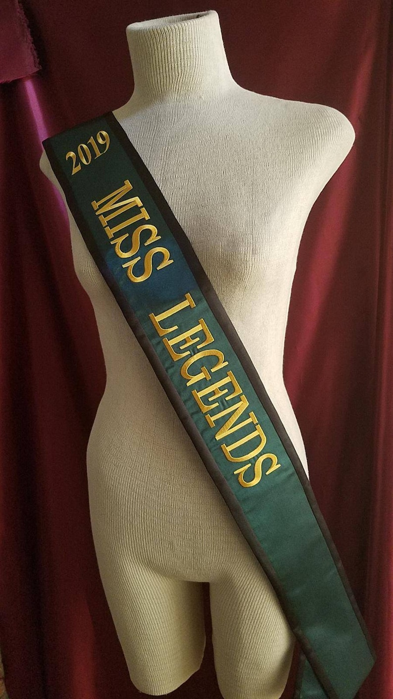 Custom Embroidered Sash With Trim - Etsy