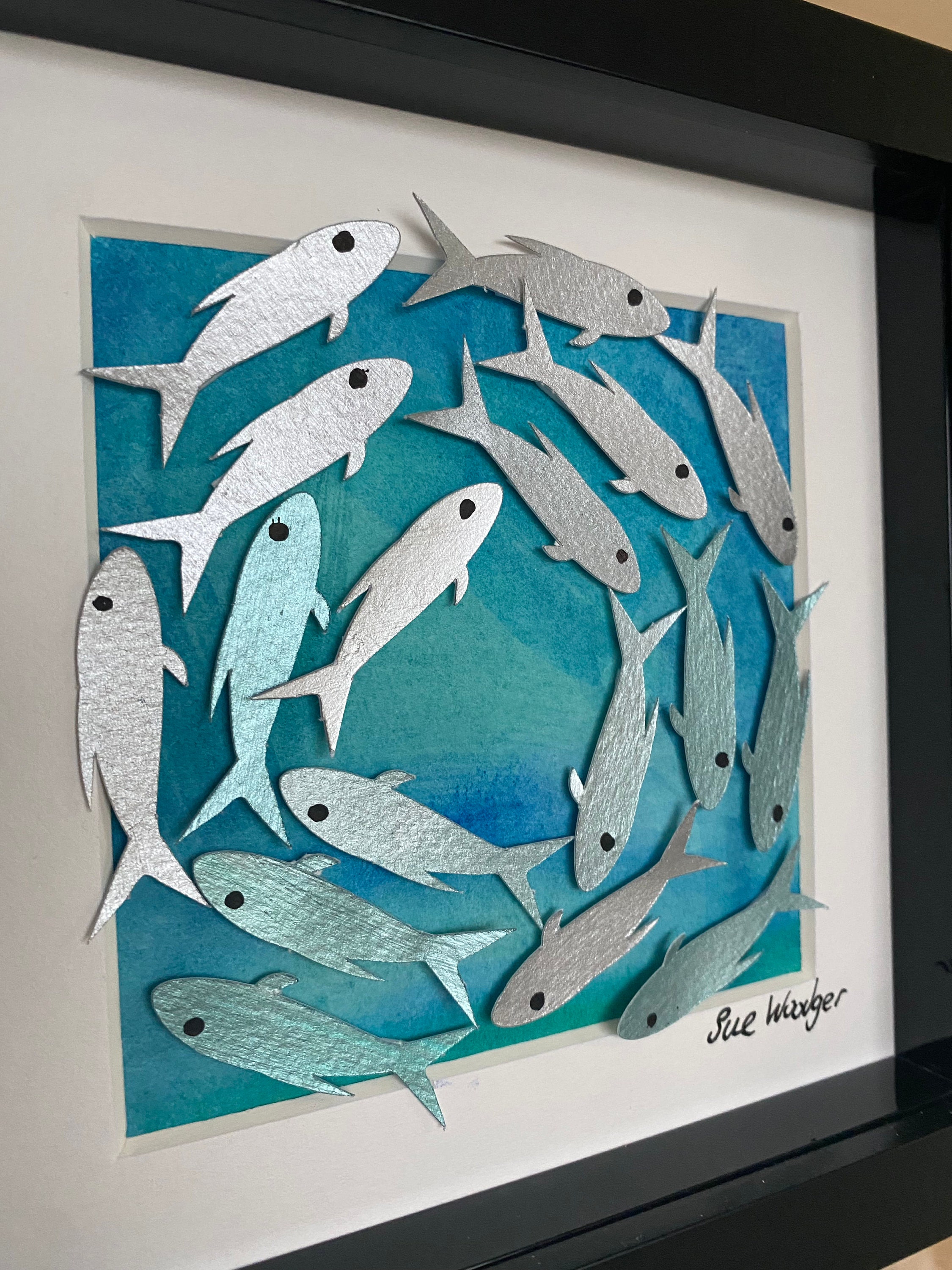 Shoaling Fish Unique 3D Artwork/ Fish Picture/ Painted Fish Wall ...