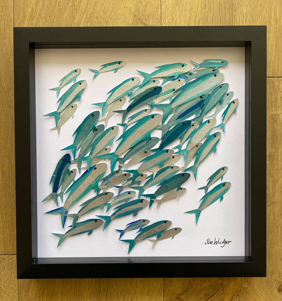 Shoaling Fish Unique 3D Artwork/ Fish Picture/ Painted Fish Wall ...