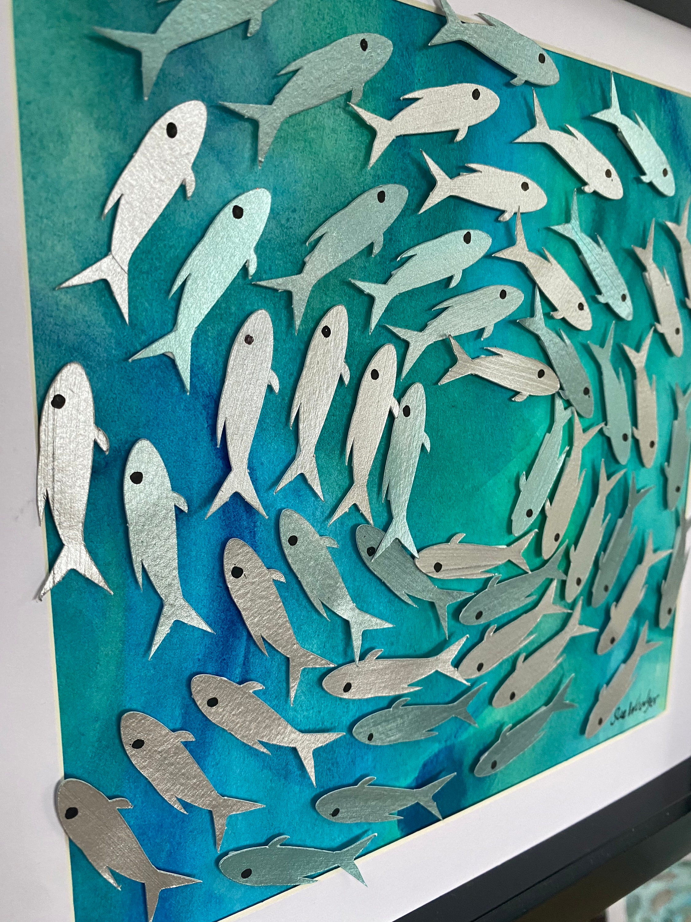 Shoaling Fish Unique 3D Artwork/ Fish Picture/ Painted Fish Wall ...