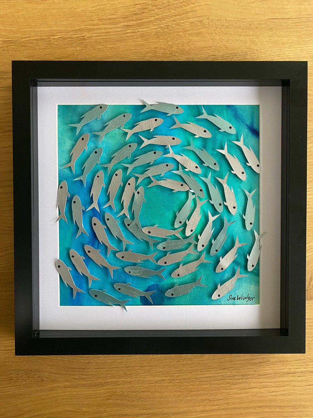 Shoaling Fish Unique 3D Artwork/ Fish Picture/ Painted Fish Wall ...