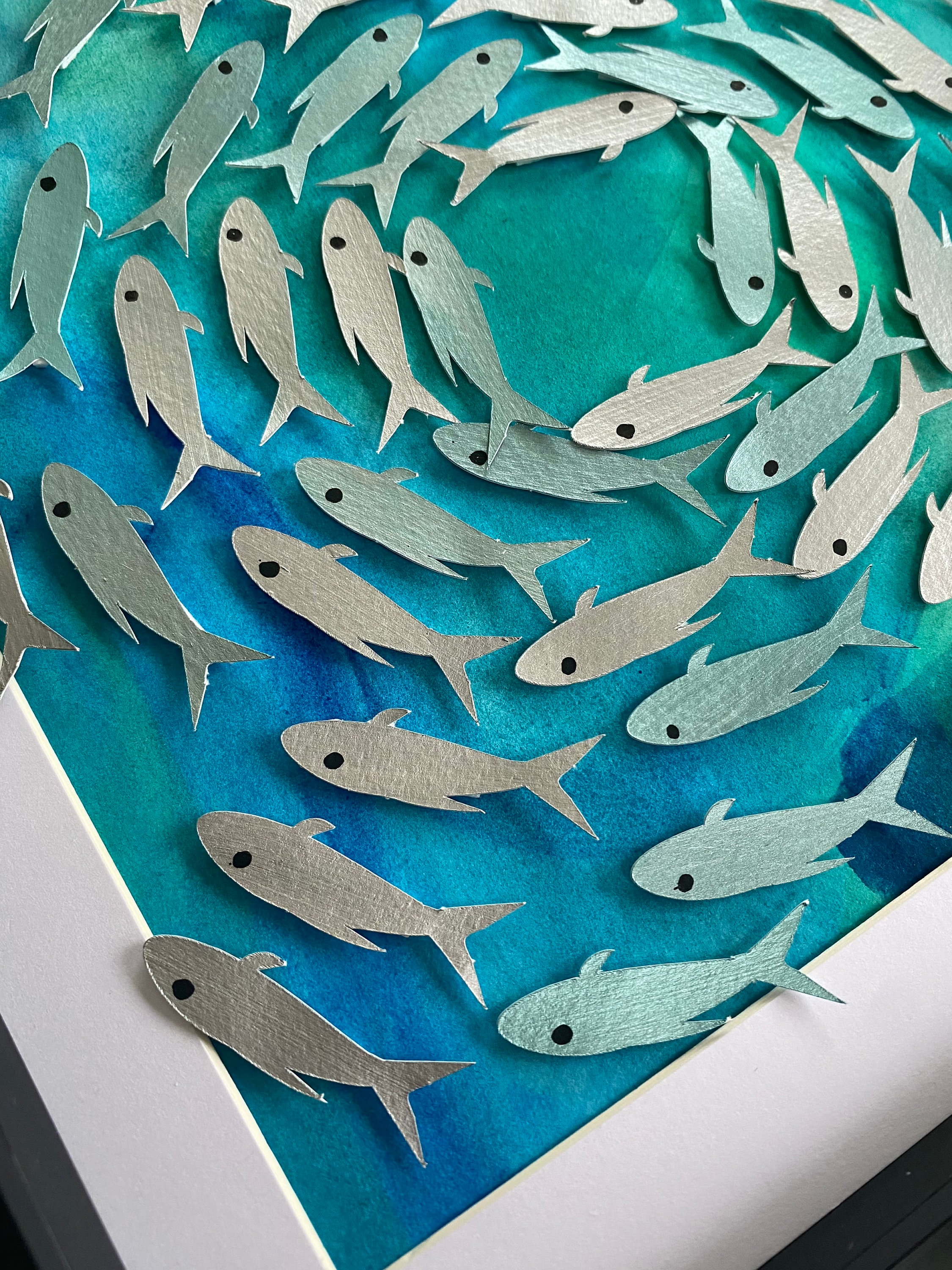 Shoaling Fish Unique 3D Artwork/ Fish Picture/ Painted Fish Wall ...