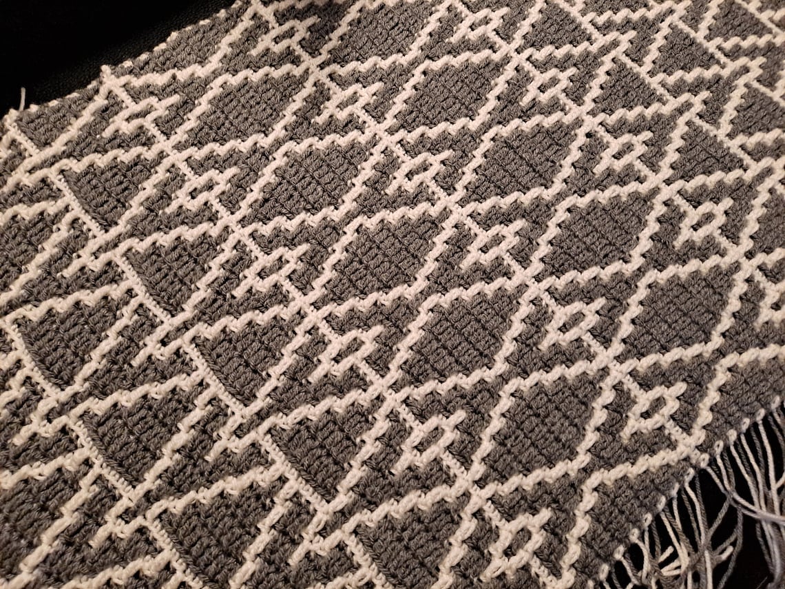 Native Bliss Mosaic Crochet Shawl, Blanket or Scarf CHART BUNDLE SET - Etsy