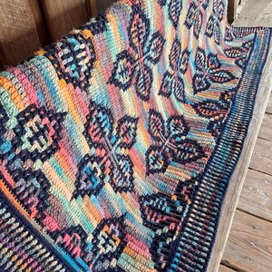 Mosaic Crochet Pattern # 53 Chart With WRITTEN ROW REPEATS - Boho ...