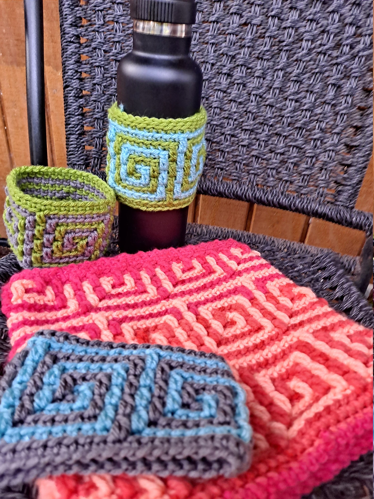 Mosaic Crochet Greek Key IN THE ROUND - Charts Only - Etsy Canada