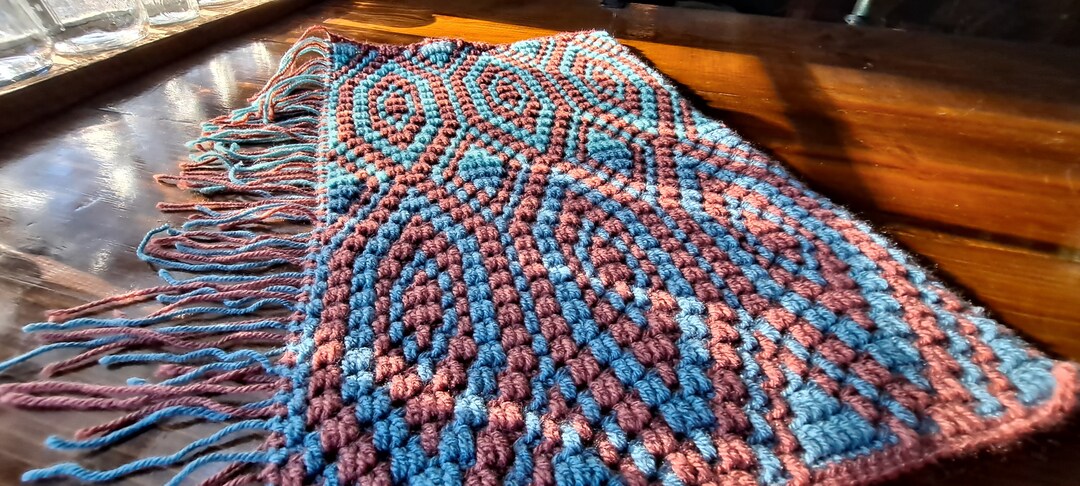 Mosaic Crochet Pattern #42 (SPANISH & ENGLISH) Chart With Written Row ...