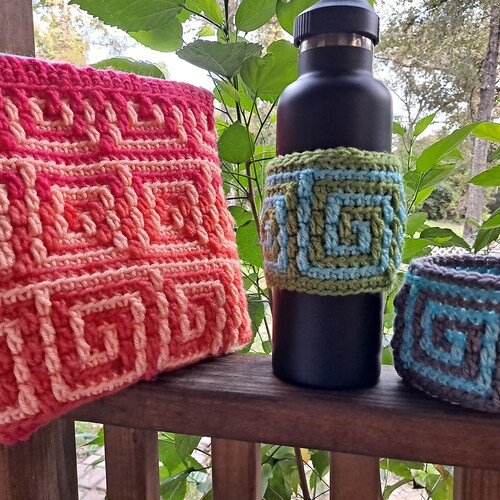 Mosaic Crochet Greek Key IN THE ROUND Charts Only - Etsy