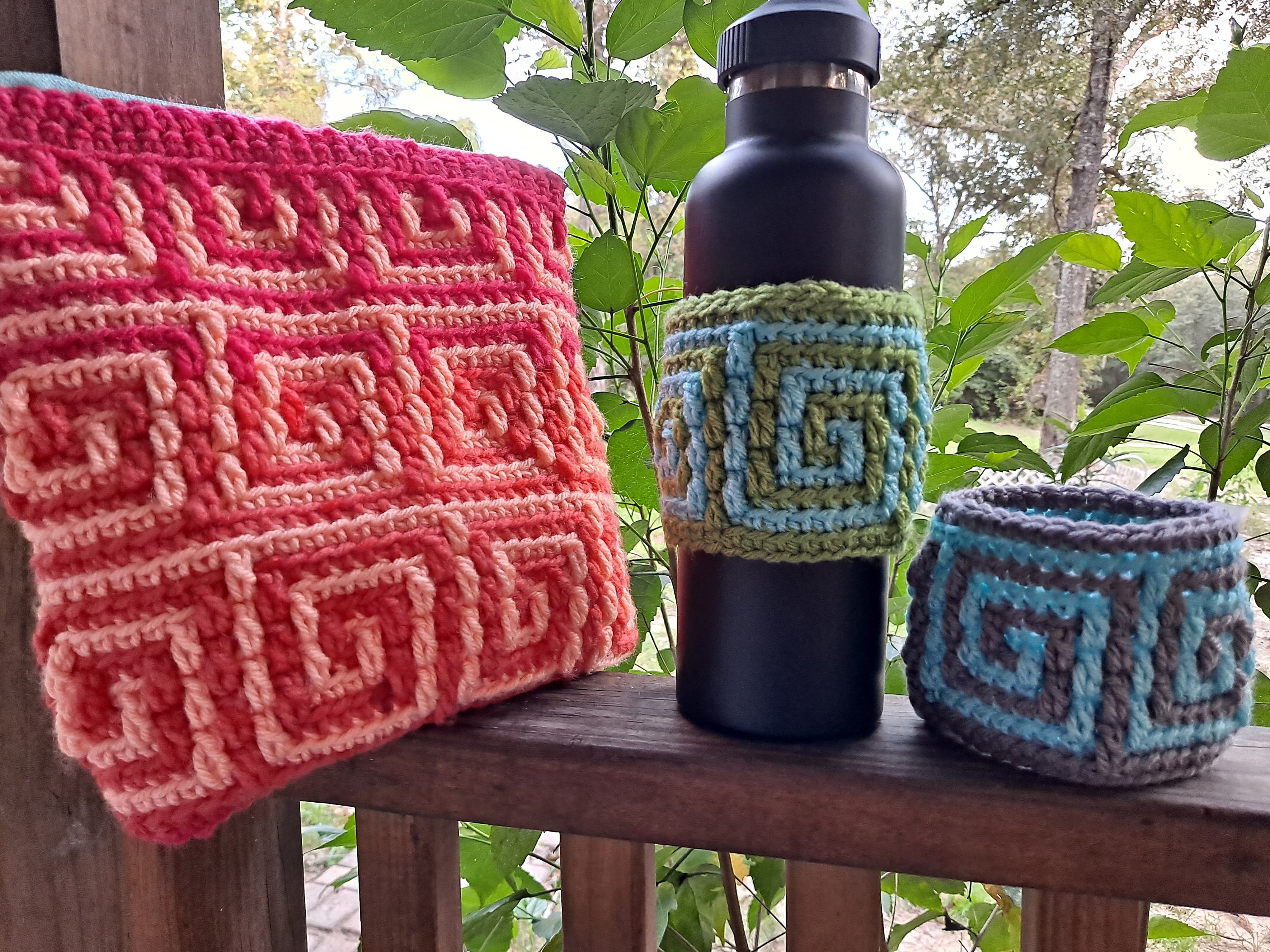 Mosaic Crochet Greek Key IN THE ROUND Charts Only - Etsy