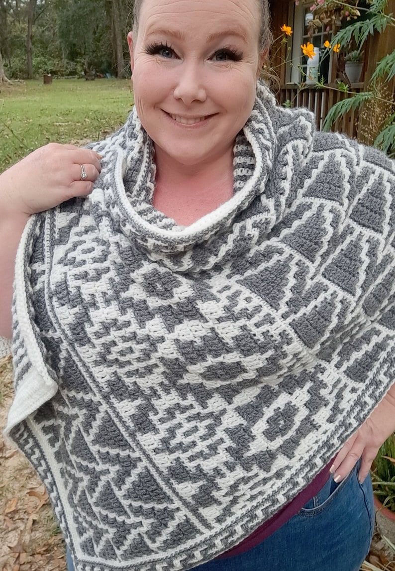 Native Bliss Mosaic Crochet Shawl Blanket or Scarf CHART - Etsy Canada