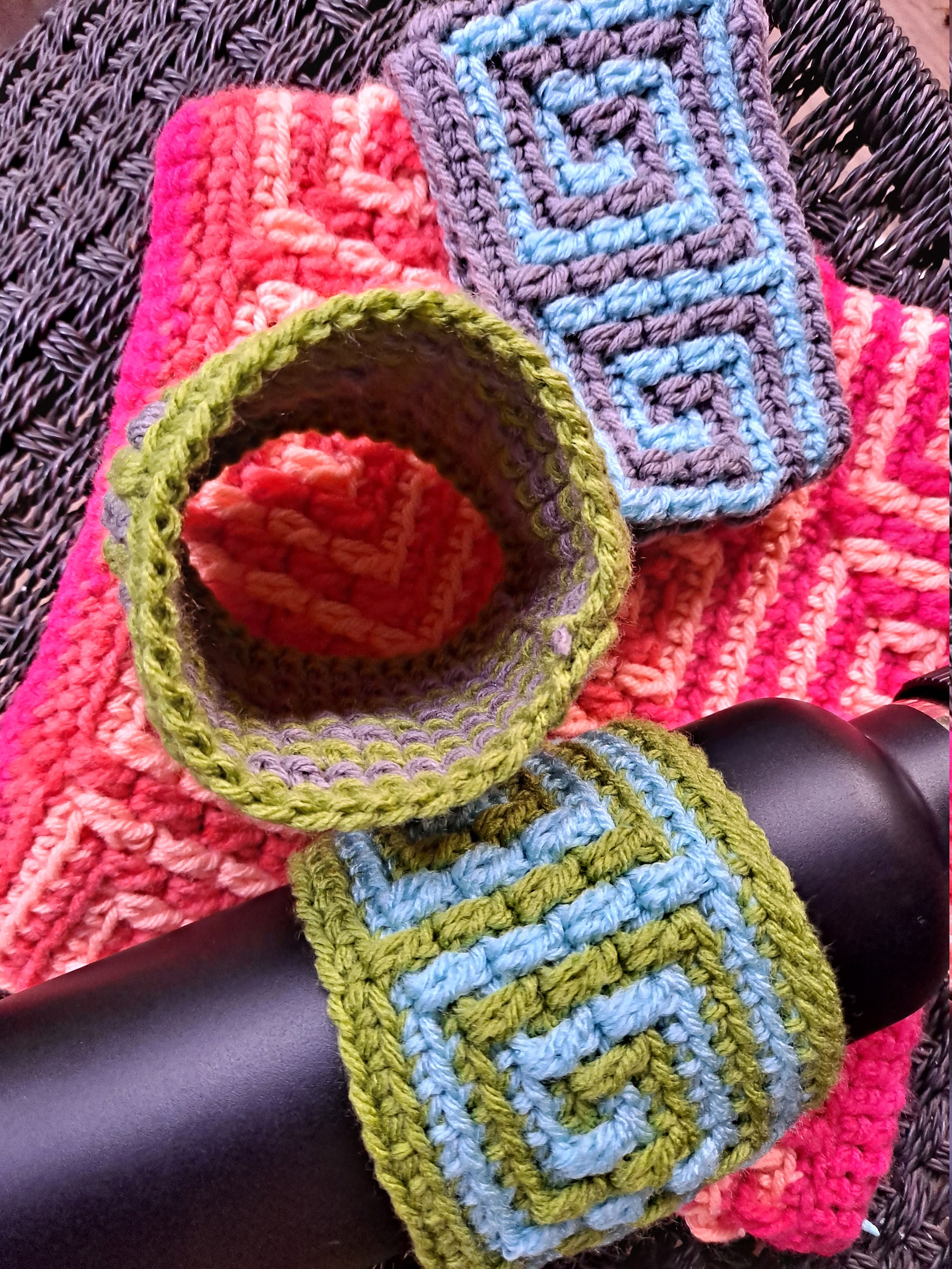 Mosaic Crochet Greek Key IN THE ROUND Charts Only | Etsy