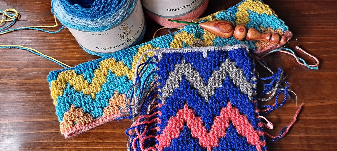 Mosaic Crochet Vintage Ripple Charts Only - Flat or in the Round - Etsy