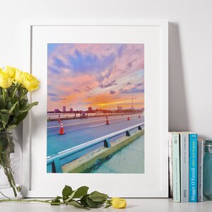 Boston Sunset Skyline Print, Digital Download, Printable Art - Etsy