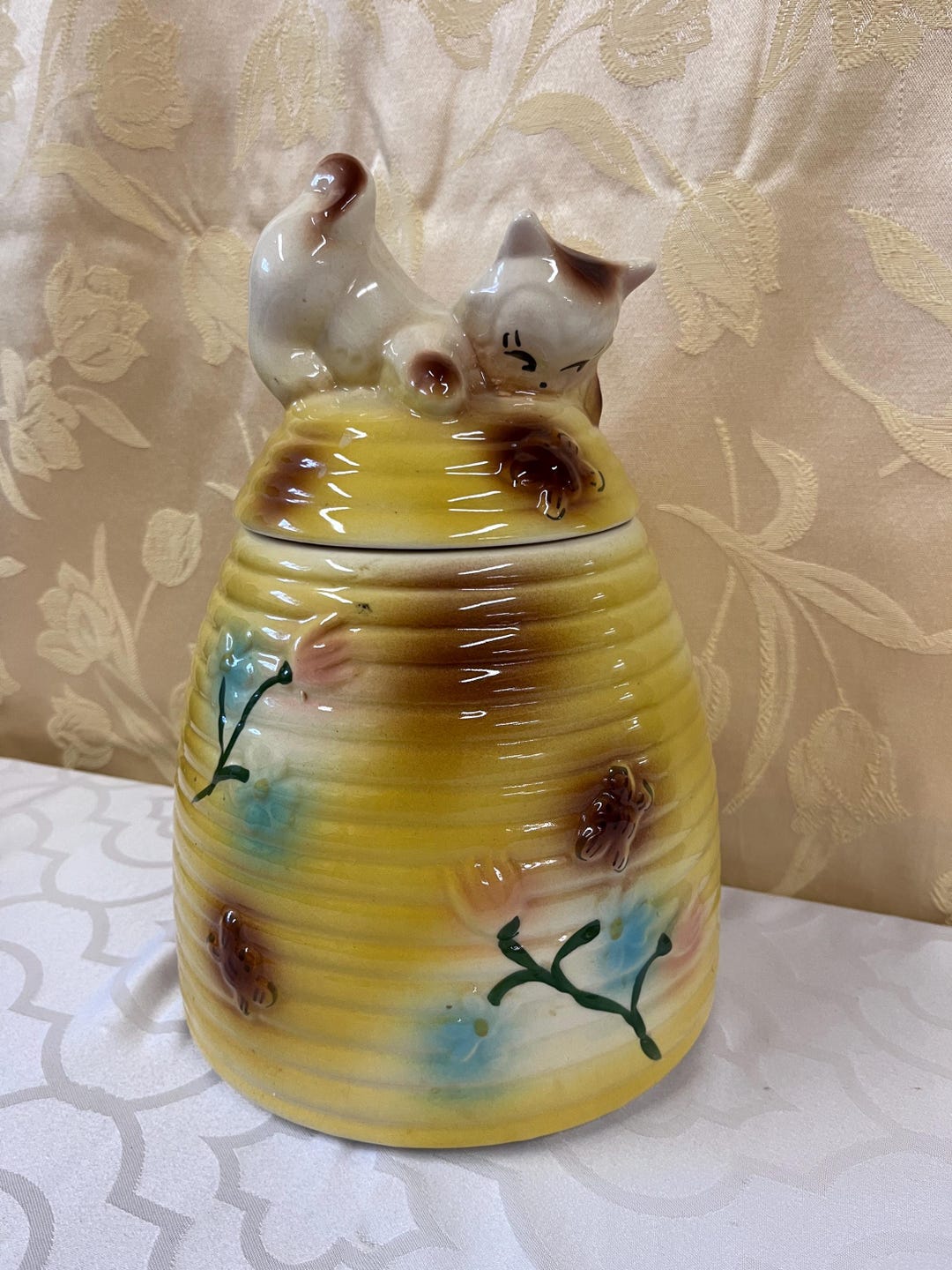 Vintage Mccoy Cat on Beehive Cookie Jar (1950s) - Etsy