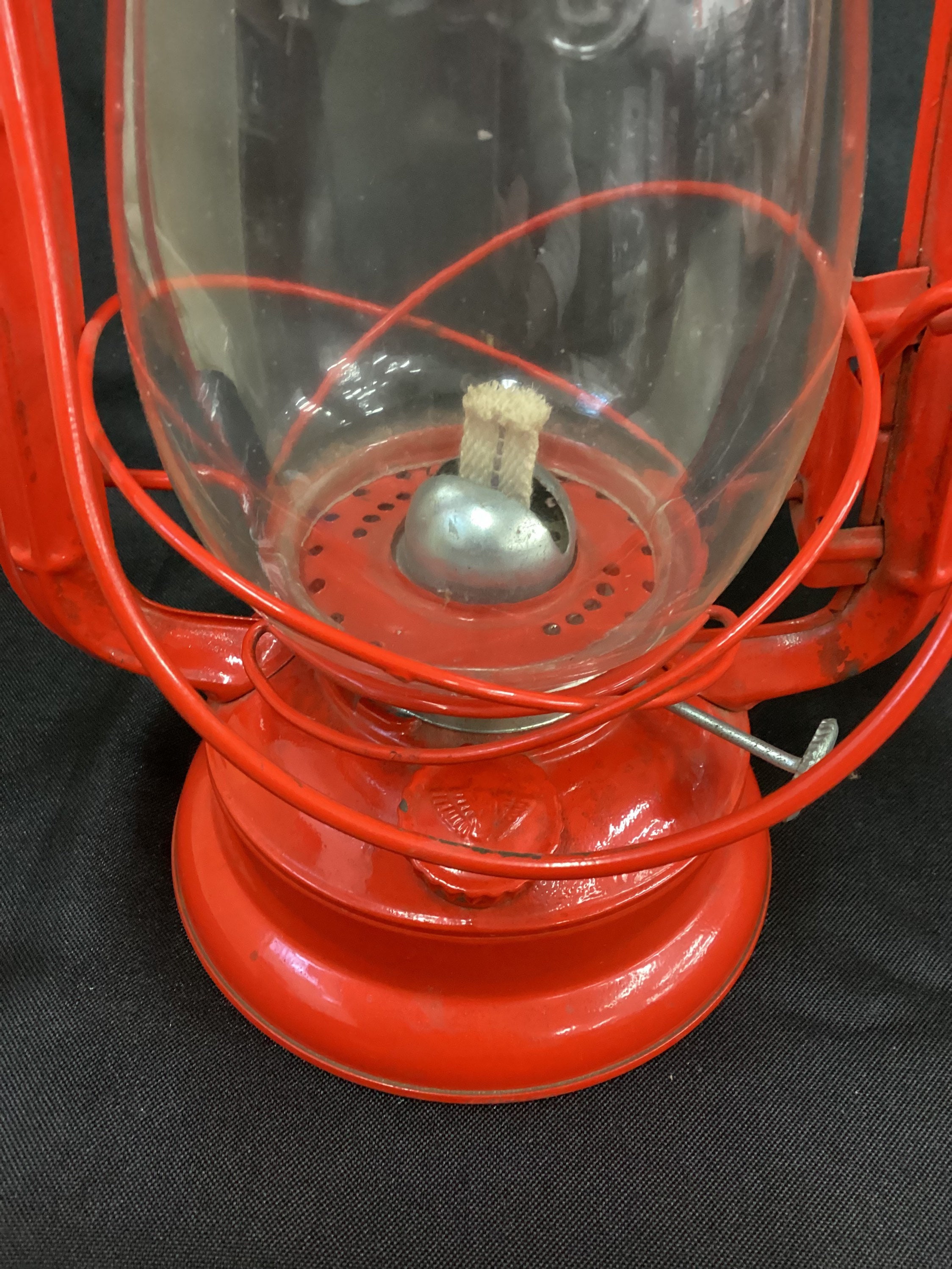 Winged Wheel Red Hurricane Lantern UNUSED Tag Attached - Etsy