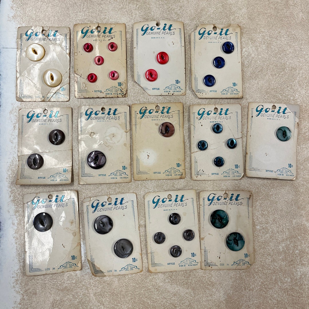 Vintage Go-it Genuine Pearl Buttons Assorted FREE SHIPPING - Etsy