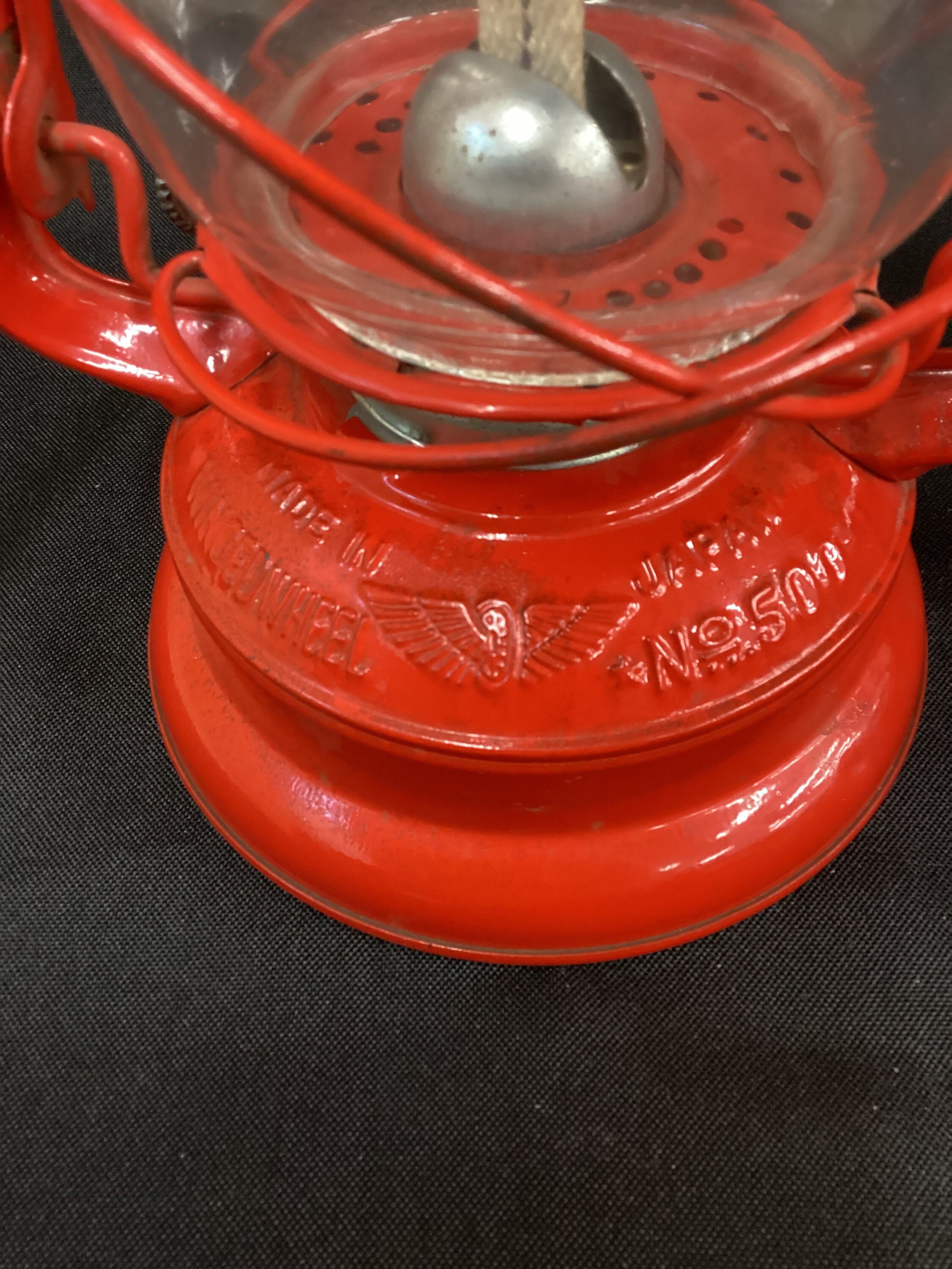 Winged Wheel Red Hurricane Lantern UNUSED Tag Attached - Etsy