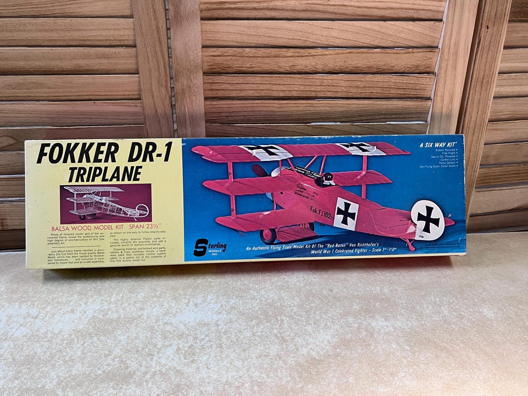 Model Kit Fokker DR-1 Triplane Sterling Vintage - Etsy