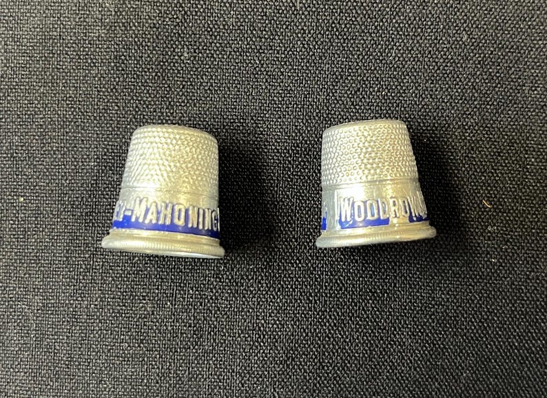 Mauchline Ware Box Brook's Cottons Antique Thimbles - Etsy