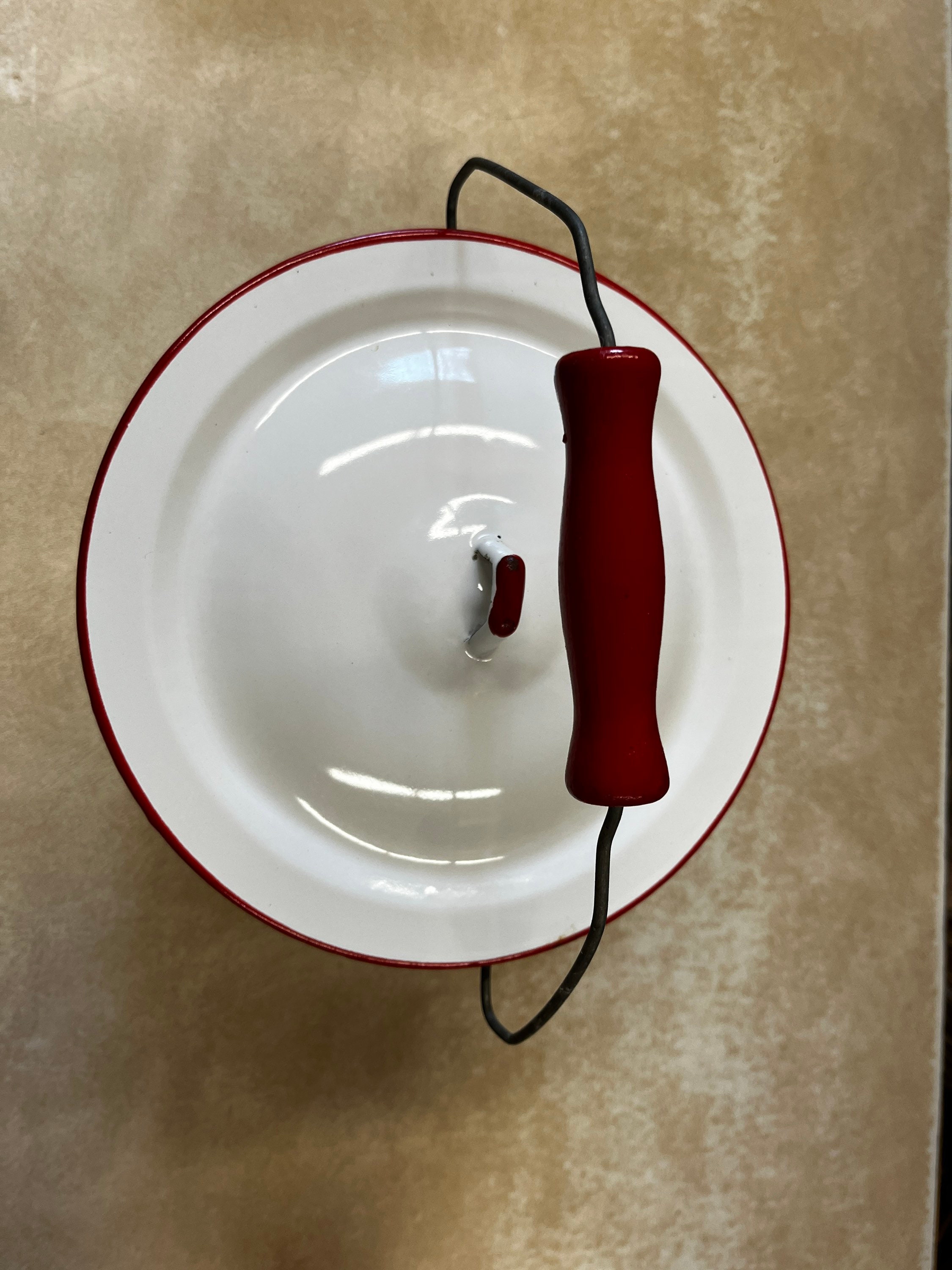 Festival Enamelware Handled Pot With Lid Vintage - Etsy