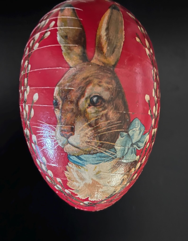 Vintage East German Paper Mache Easter Eggs: Bunny Decor (set of 2) - Etsy
