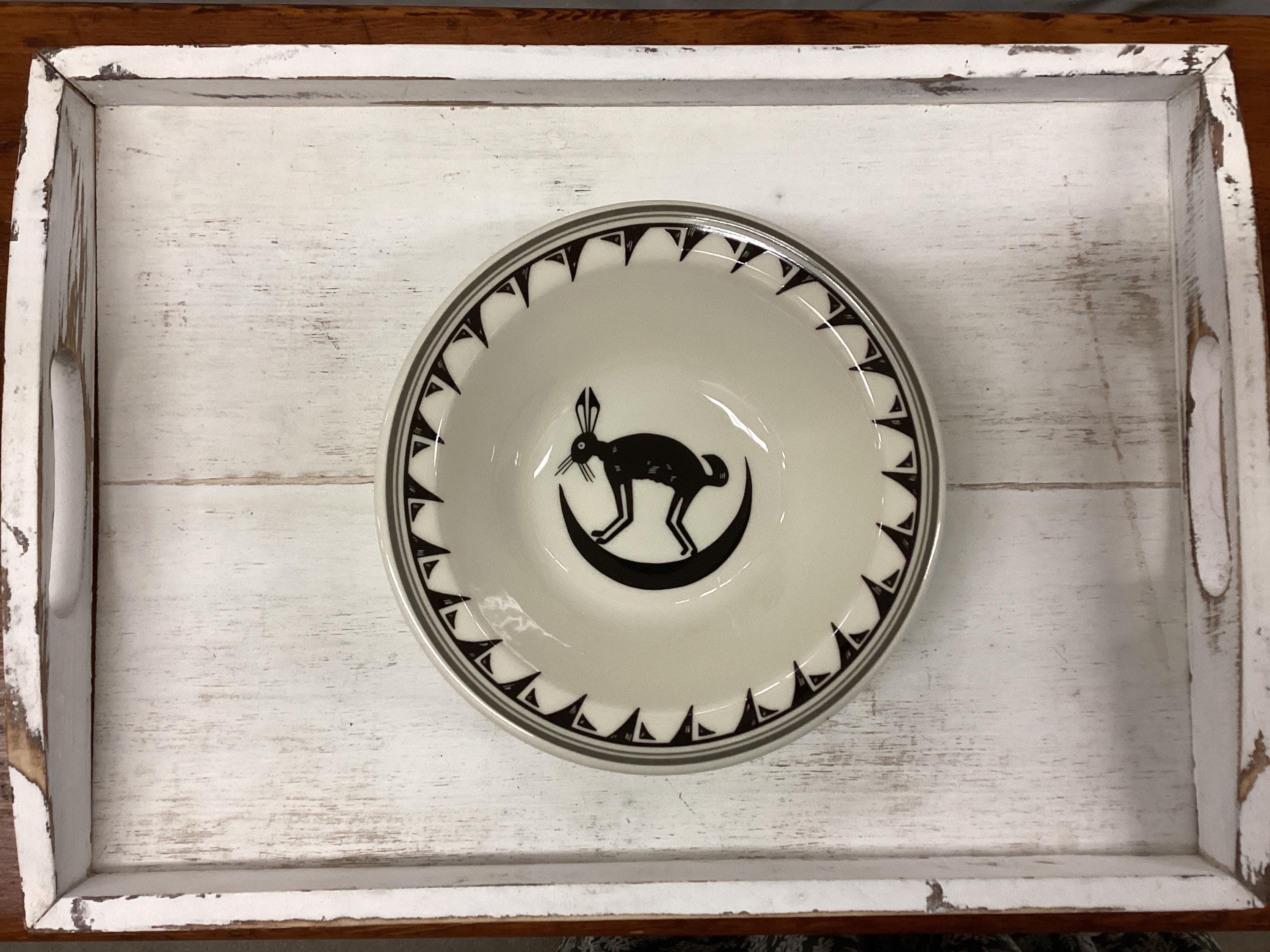 Pipestone Rabbit Pattern Bowl Mimbreno China RARE Black FREE SHIPPING ...