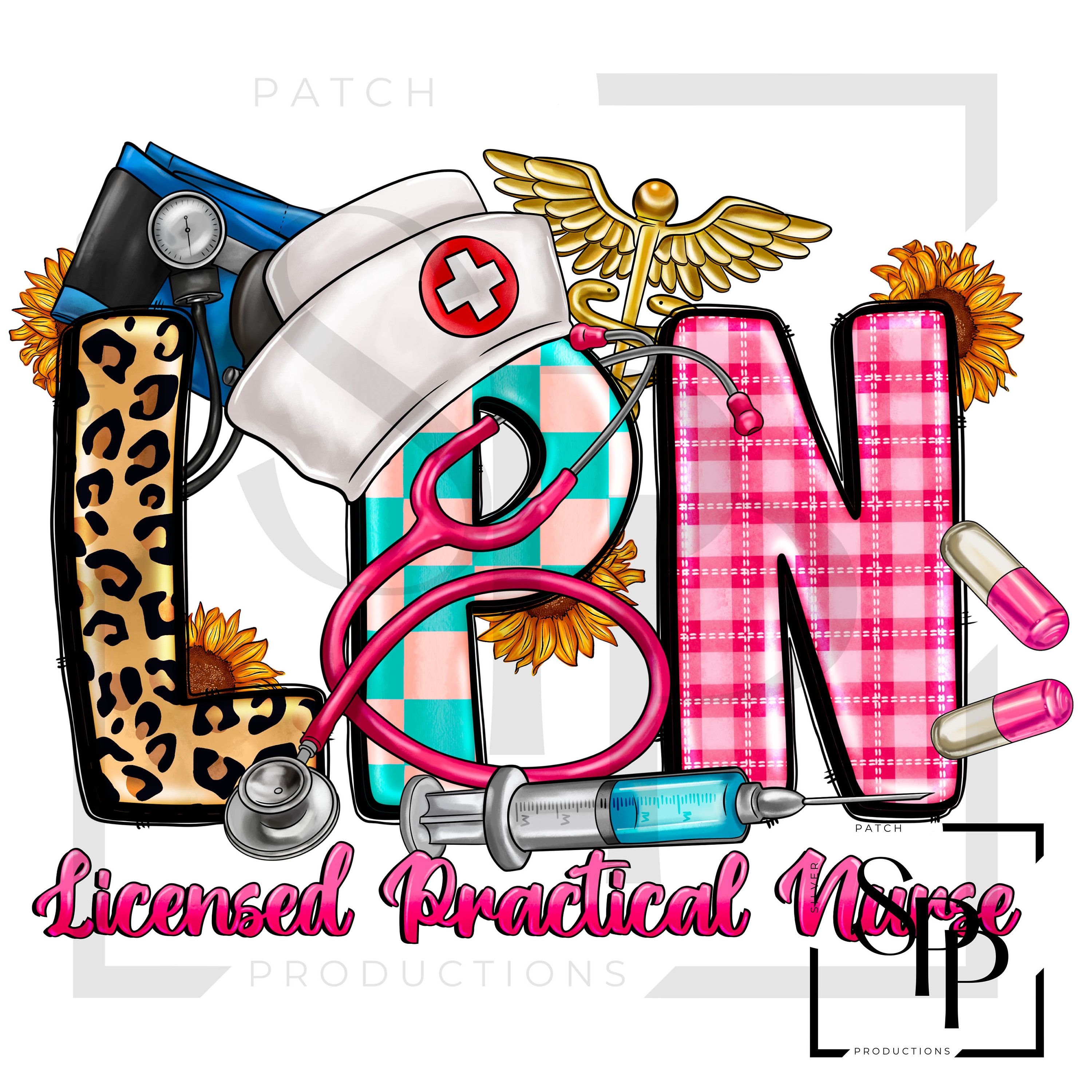 UV DTF Decal LPN Nurse Print Ready to Apply Permanent Adhesive Decal ...