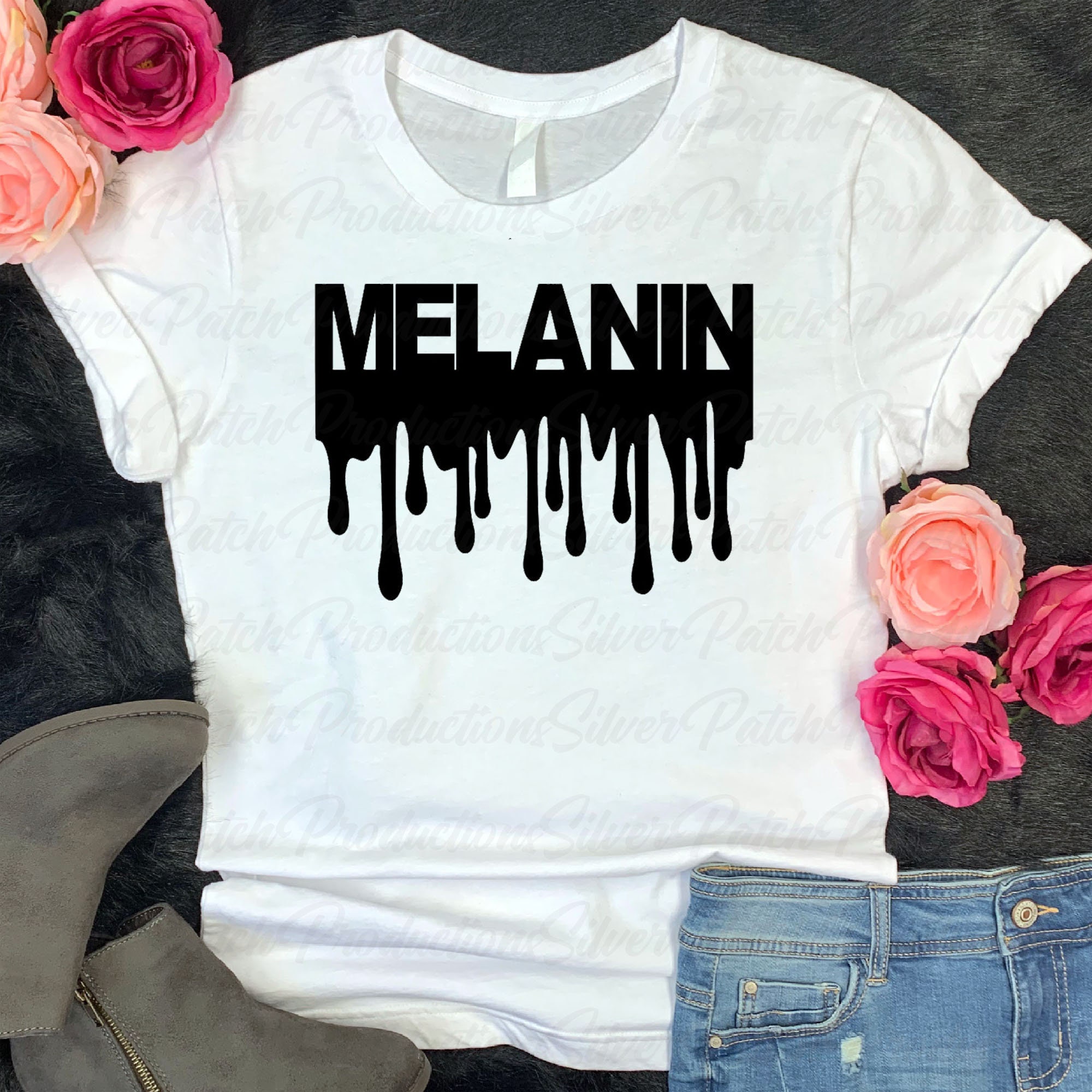Melanin Dripping Woman HTV Iron on Transfer | Etsy