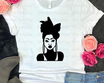 Not Today Headwrap Black Woman HTV Iron on Transfer | Etsy