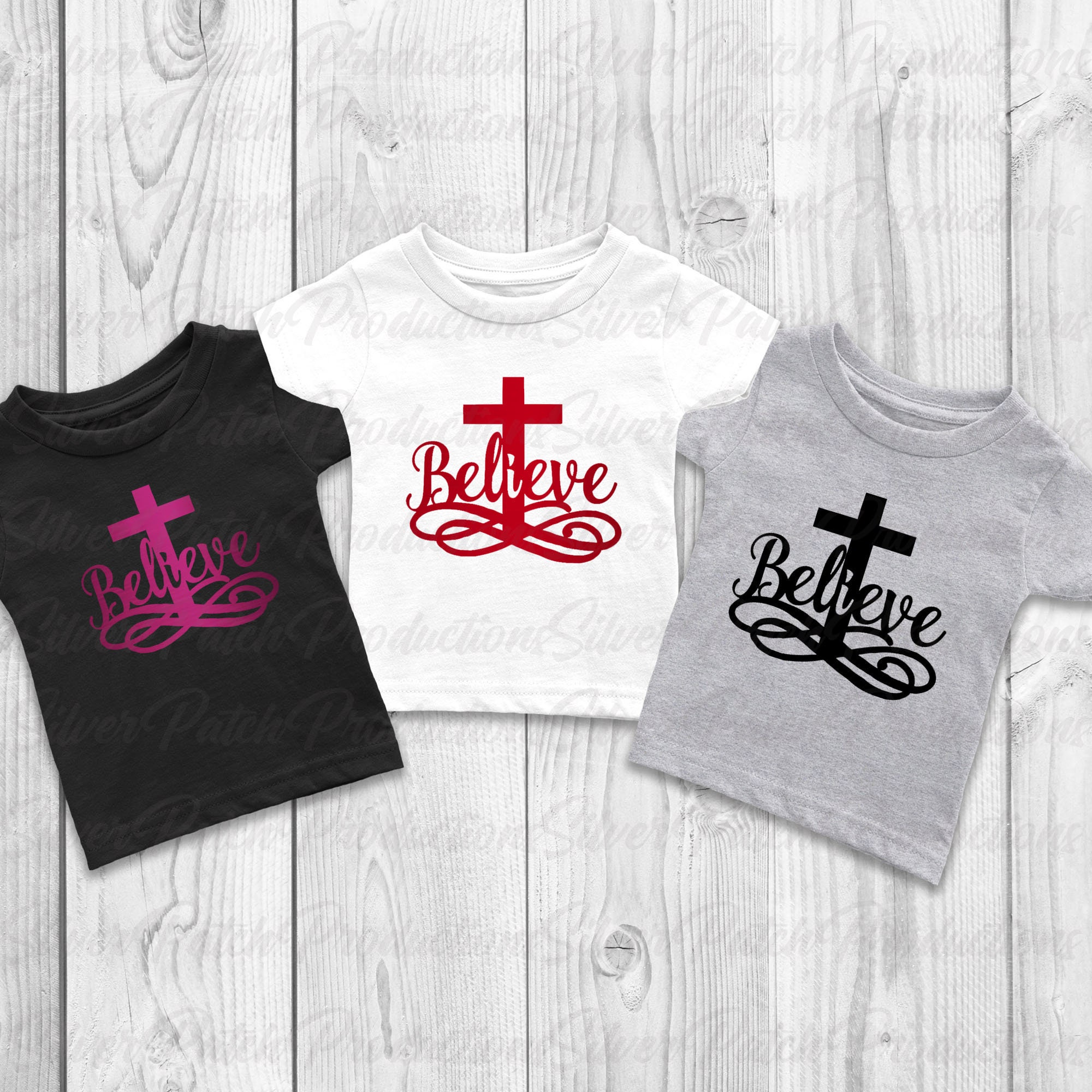 Cross Believe Religious HTV Iron on Transfer | Etsy