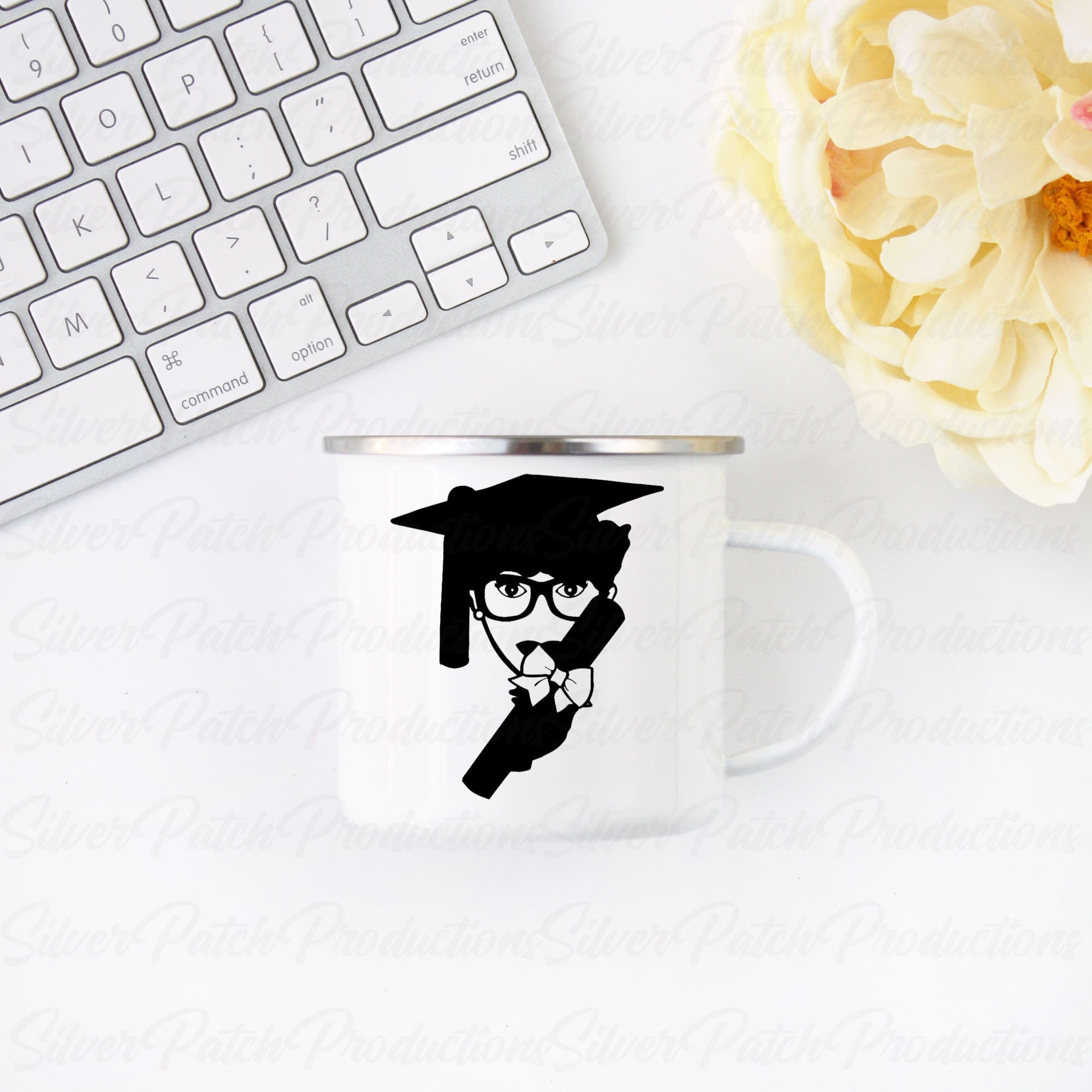 Cap Gown Diploma Woman Permanent Vinyl Decal Car Window Laptop | Etsy