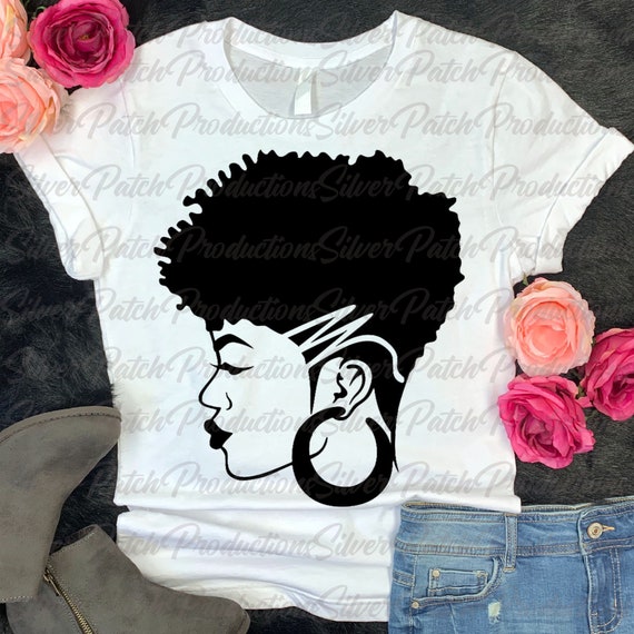 Short Fro African American Woman HTV Iron On Transfer | Etsy