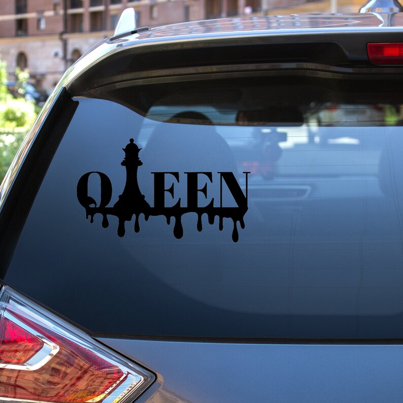 Dripping Chess Queen Permanent Vinyl Decal Car Window Laptop - Etsy