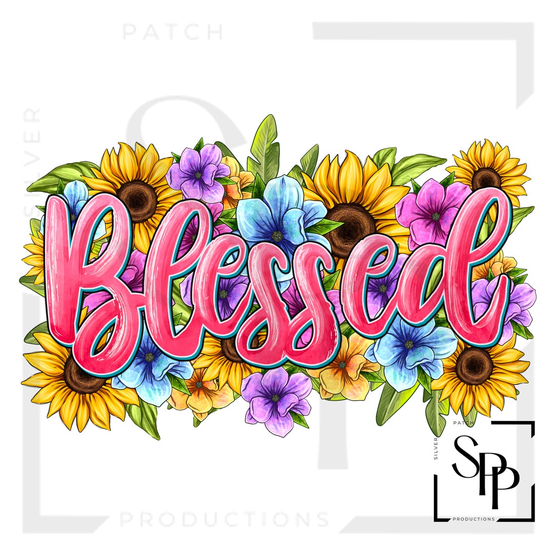 UV DTF Decal Blessed Flower Design Print Ready to Apply Permanent ...