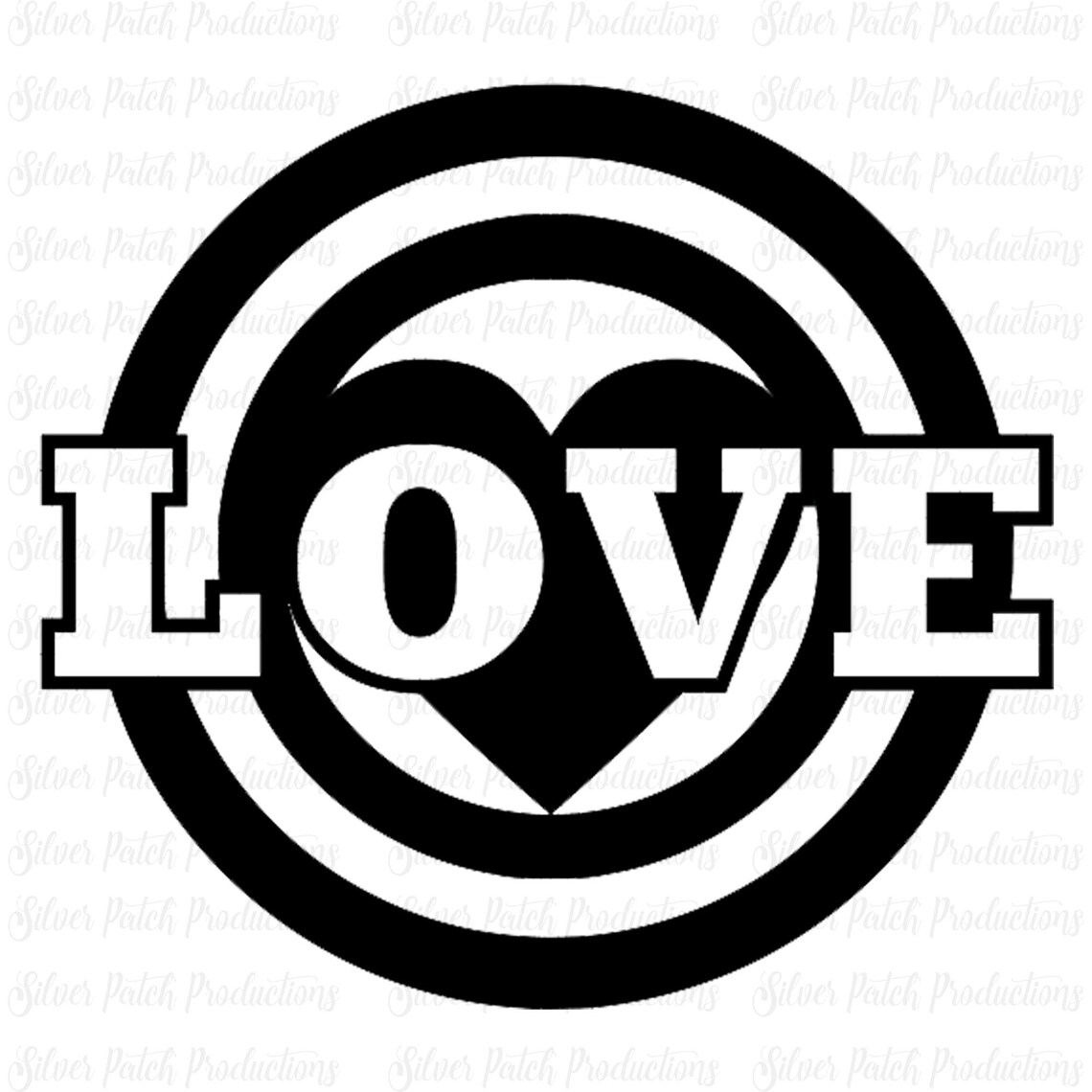 Love Heart Circle Permanent Vinyl Decal Car Window Laptop | Etsy