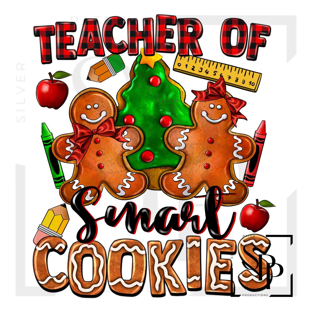UV DTF Decal Teacher of Smart Cookies Gingerbread Christmas Holiday ...