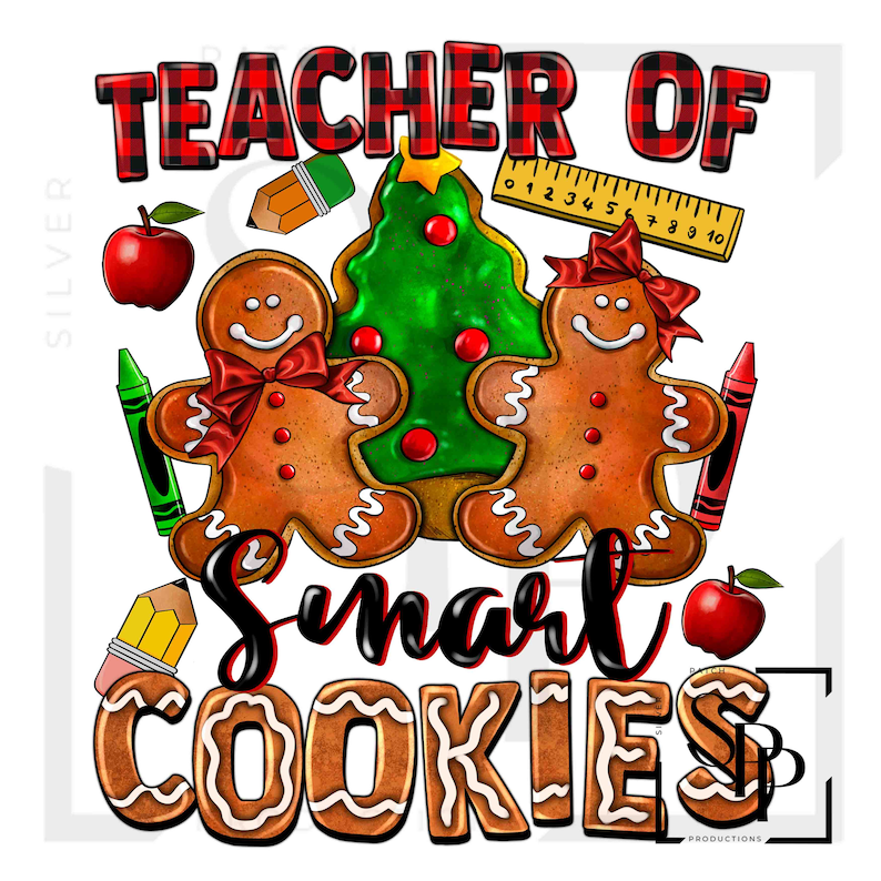 UV DTF Decal Teacher of Smart Cookies Gingerbread Christmas Holiday ...