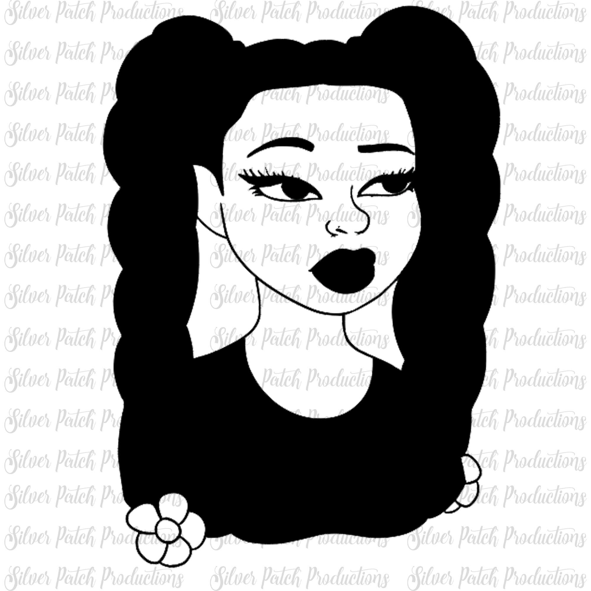 Thick Braids Girl Permanent Vinyl Decal Car Window Laptop | Etsy