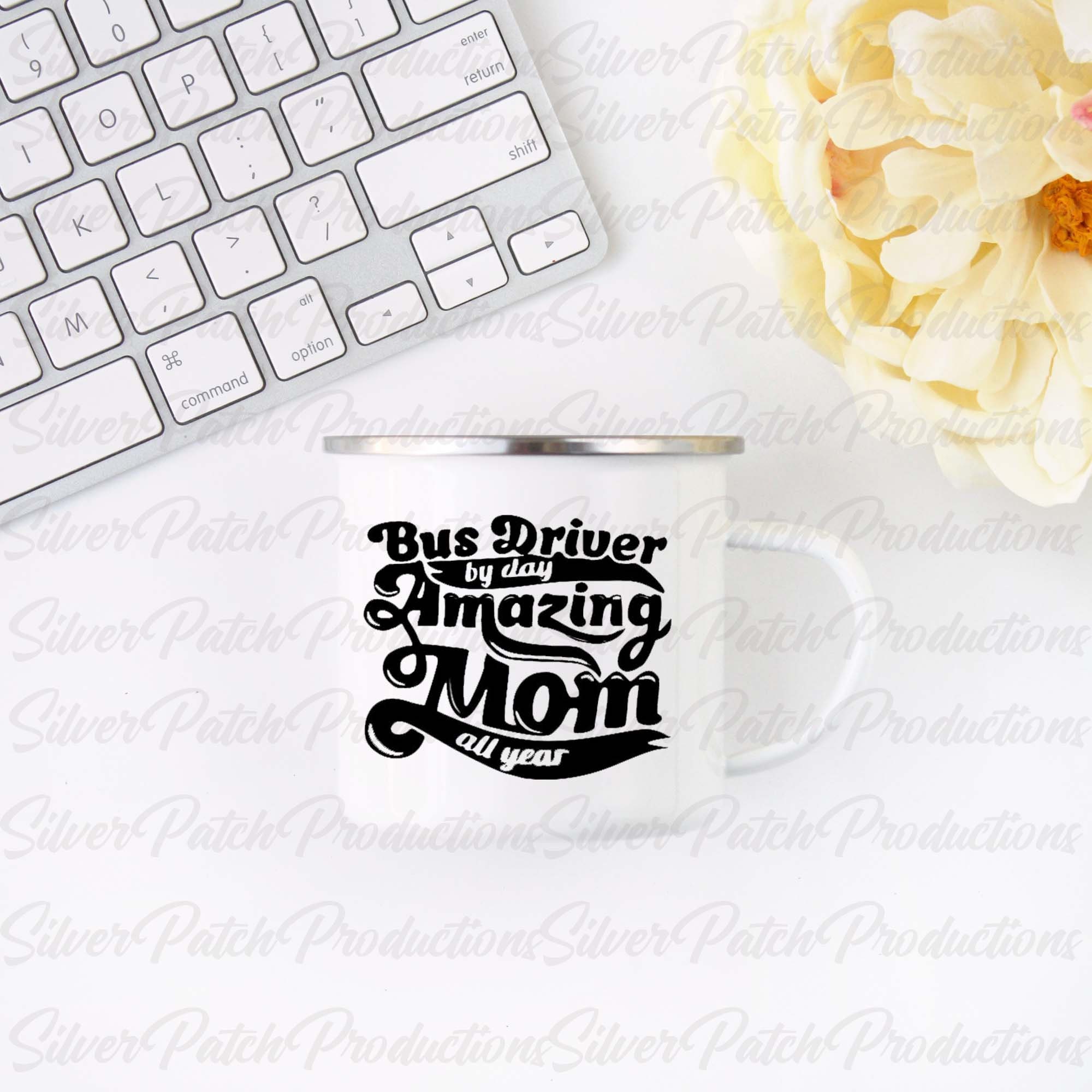 Bus Driver Mom Permanent Vinyl Decal Car Window Laptop Glass Tumbler ...
