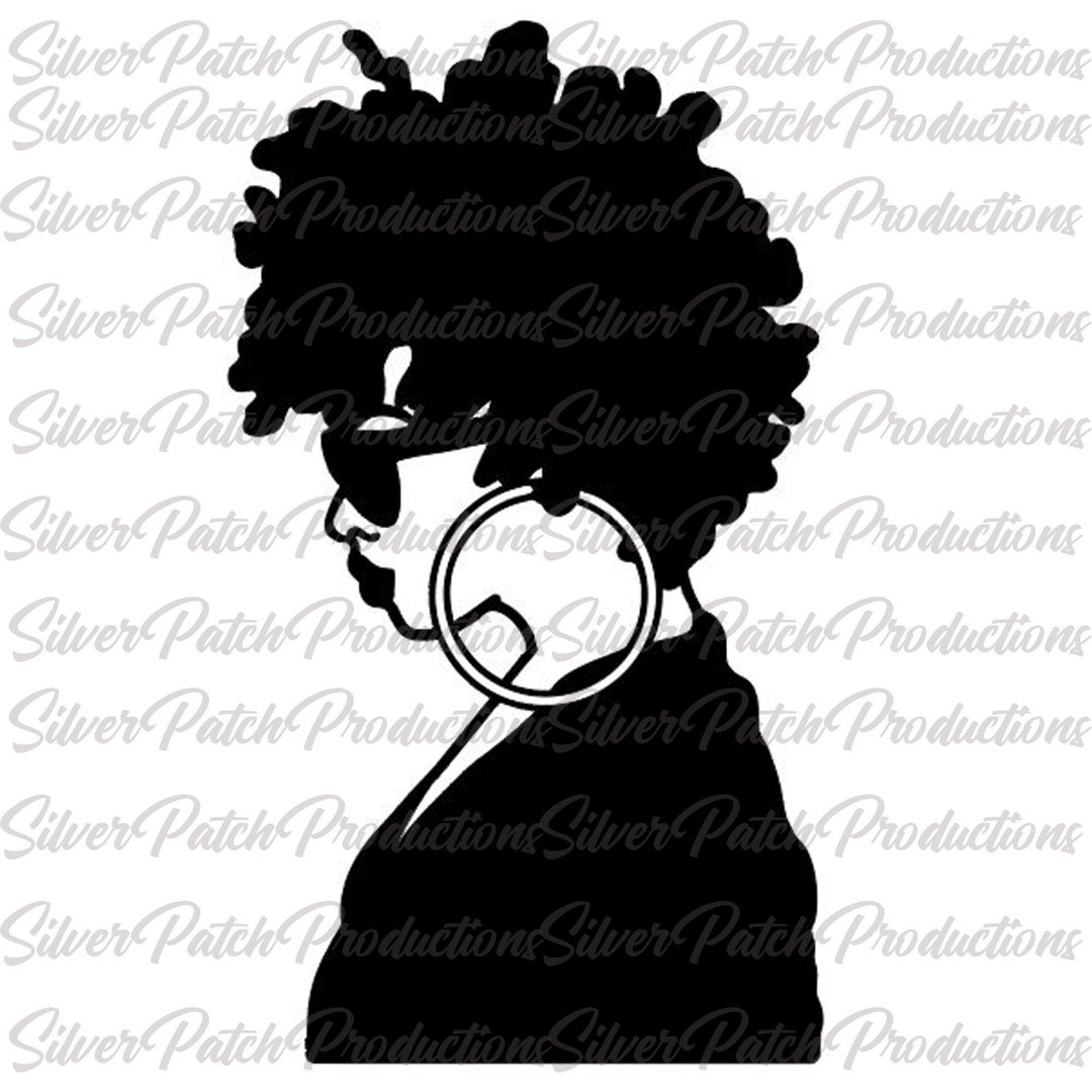 African American Decal Black Afro Woman Permanent Vinyl Decal Car ...