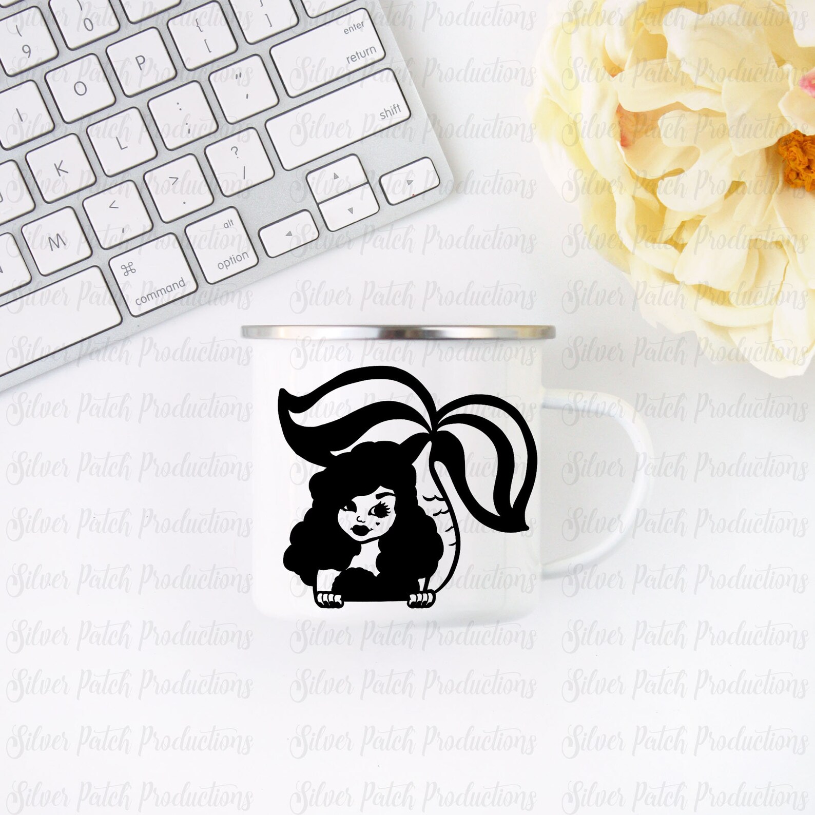 Curly Hair Mermaid Permanent Vinyl Decal Car Window Laptop | Etsy