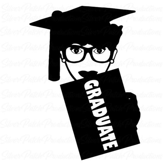 Cap Gown Graduate Woman Permanent Vinyl Decal Car Window | Etsy