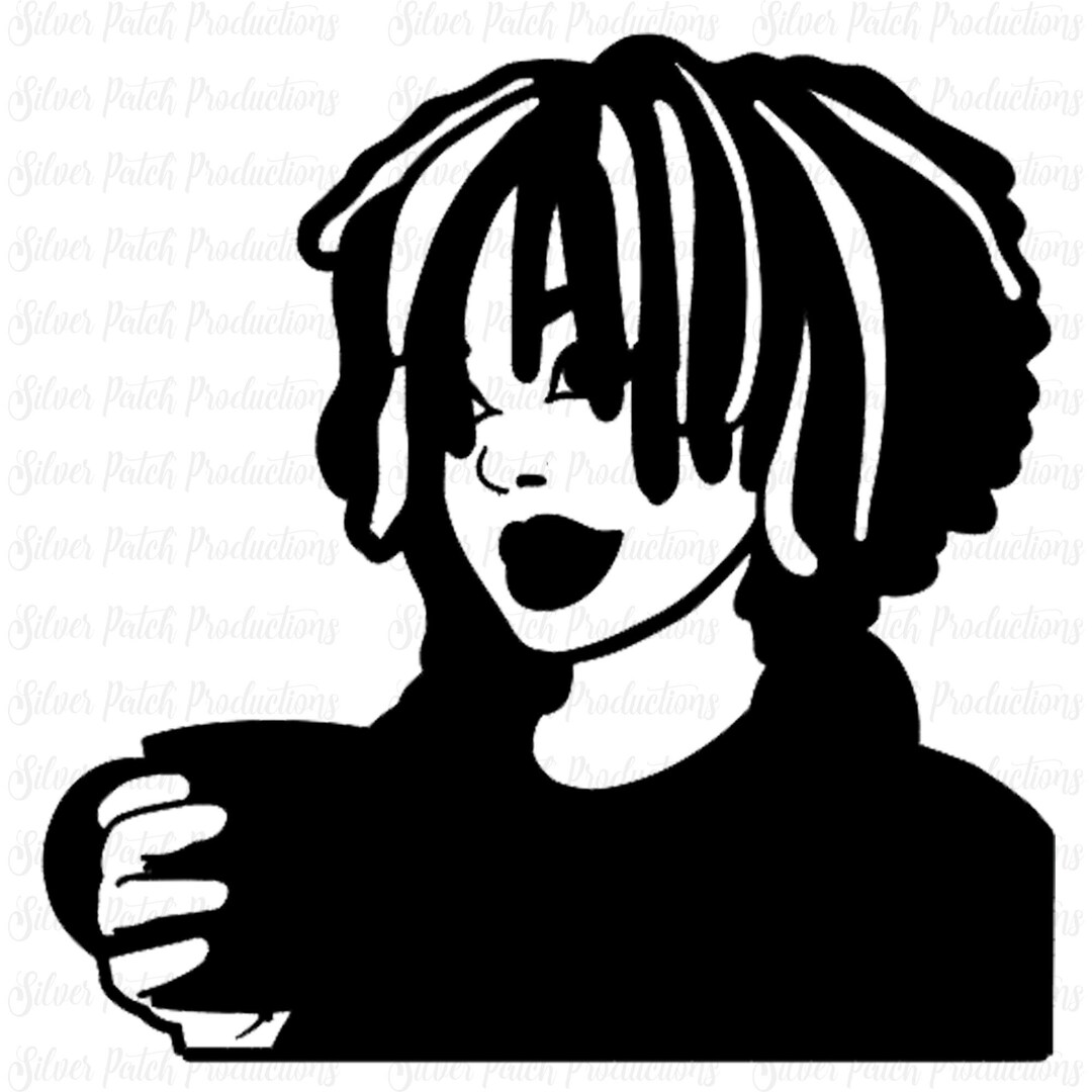 Dreadlocks Sipping Tea Permanent Vinyl Decal Car Window Laptop Glass ...