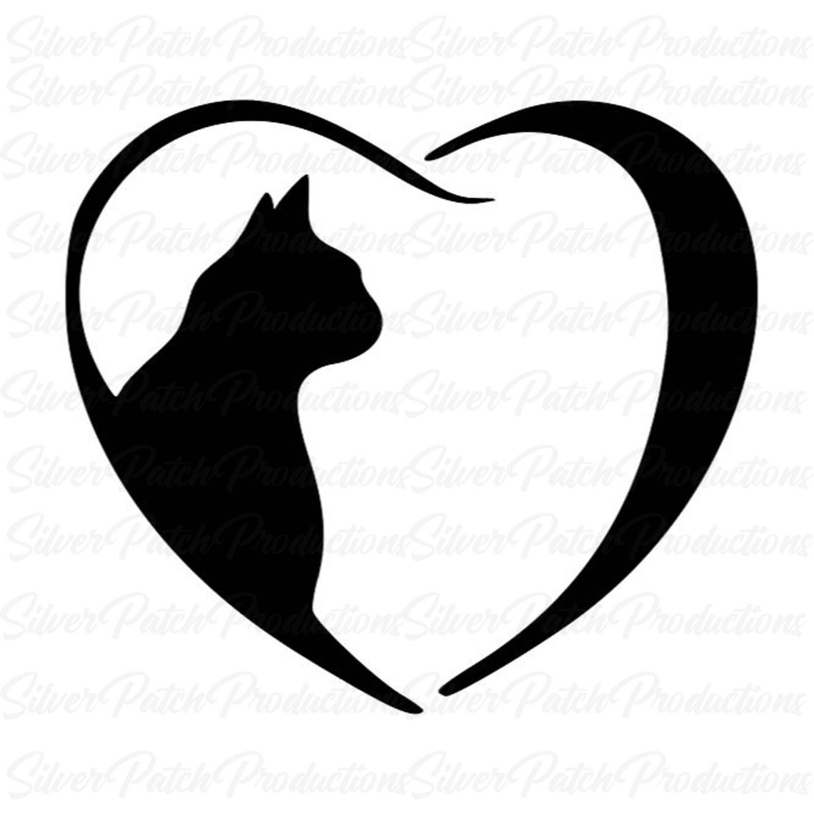 Cat Heart Vinyl Decal Car Window Laptop Glass Tumbler Mug - Etsy